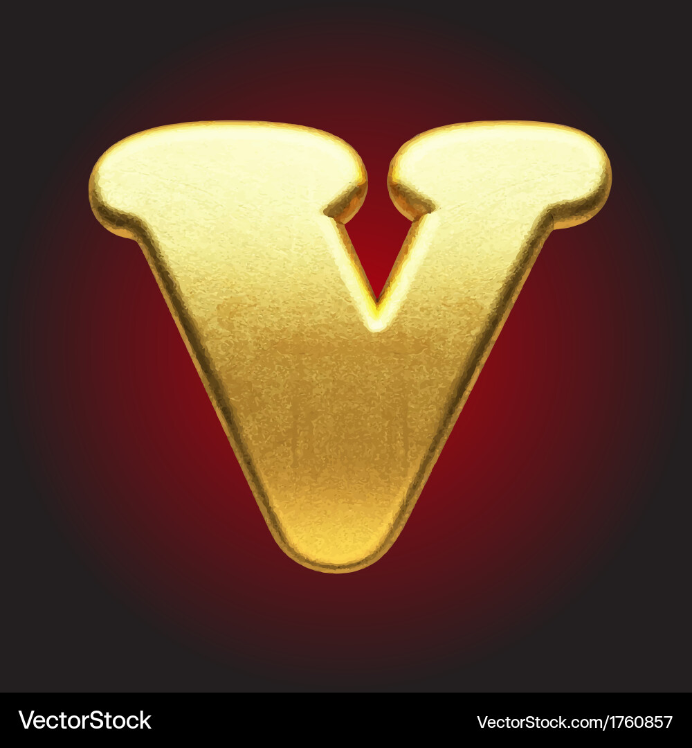 Golden letter Royalty Free Vector Image - VectorStock