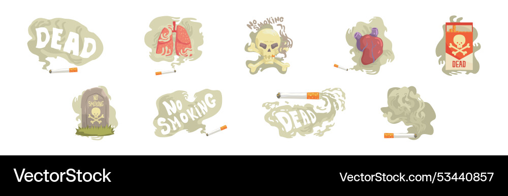 Harmful habit and bad toxic addiction object Vector Image