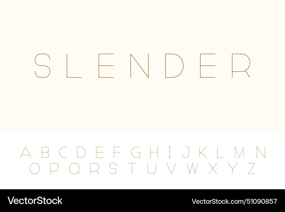 Simple minimalistic font english Royalty Free Vector Image