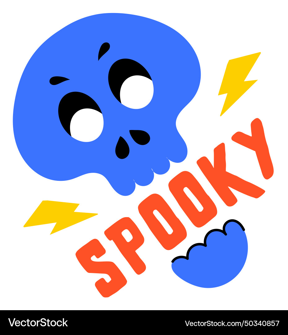 Spooky skull Royalty Free Vector Image - VectorStock