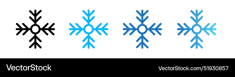 Winter snow icon sets for cool weather featuring Vector Image