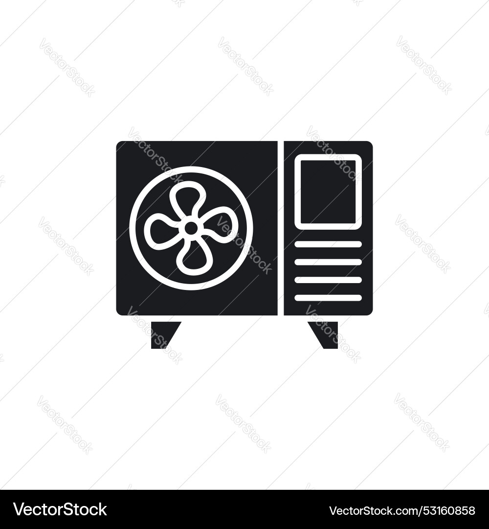 Ac outdoor unit icon symbol on white background Vector Image