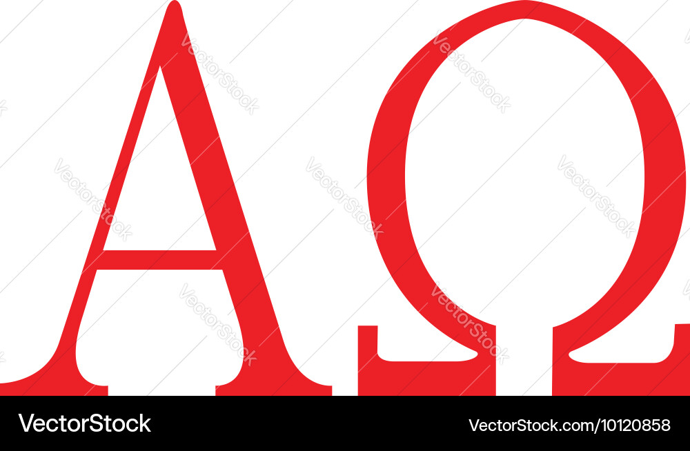 Alpha omega Royalty Free Vector Image - VectorStock