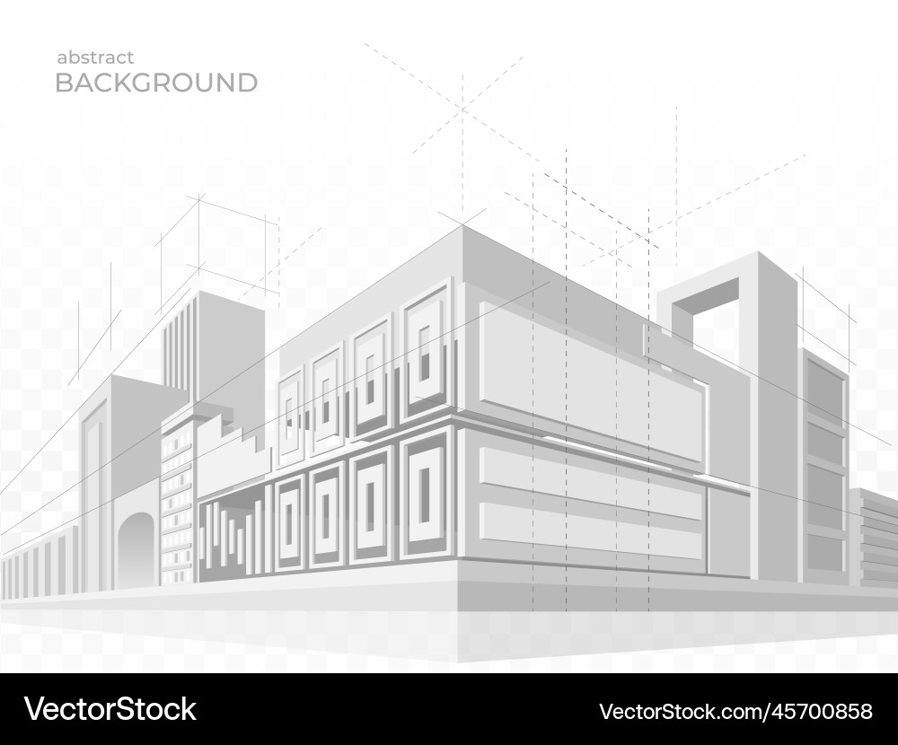 Architecture buildings abstract city blueprint Vector Image