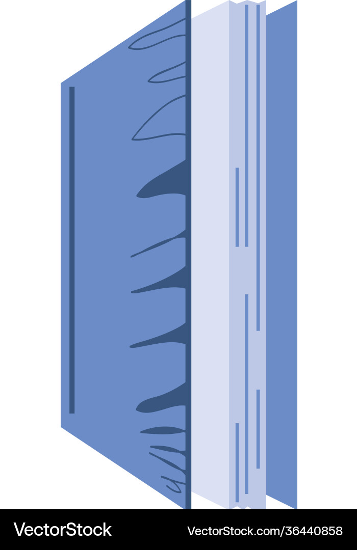 Book with hardcover published cartoon icon Vector Image