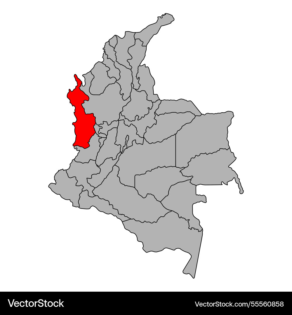 Choco of colombia map shape travel web flat Vector Image
