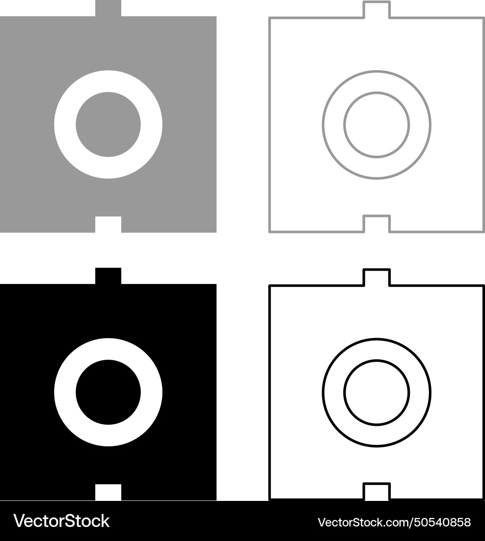 Optic connector port fiber cable laser beam set Vector Image