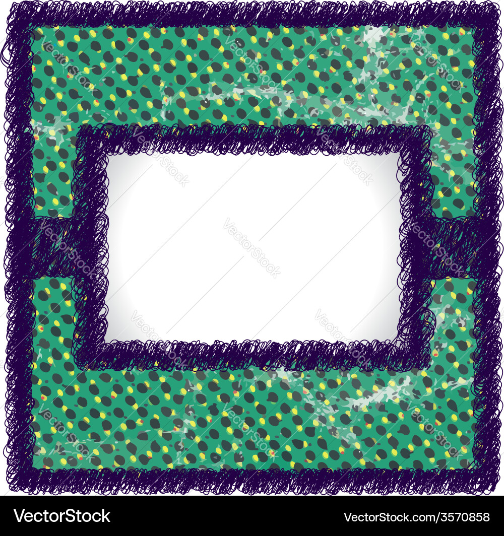 Raster scribbled frame Royalty Free Vector Image