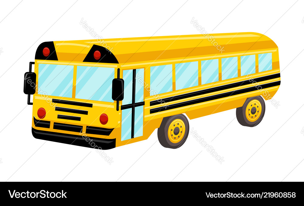 School bus template isolated design Royalty Free Vector