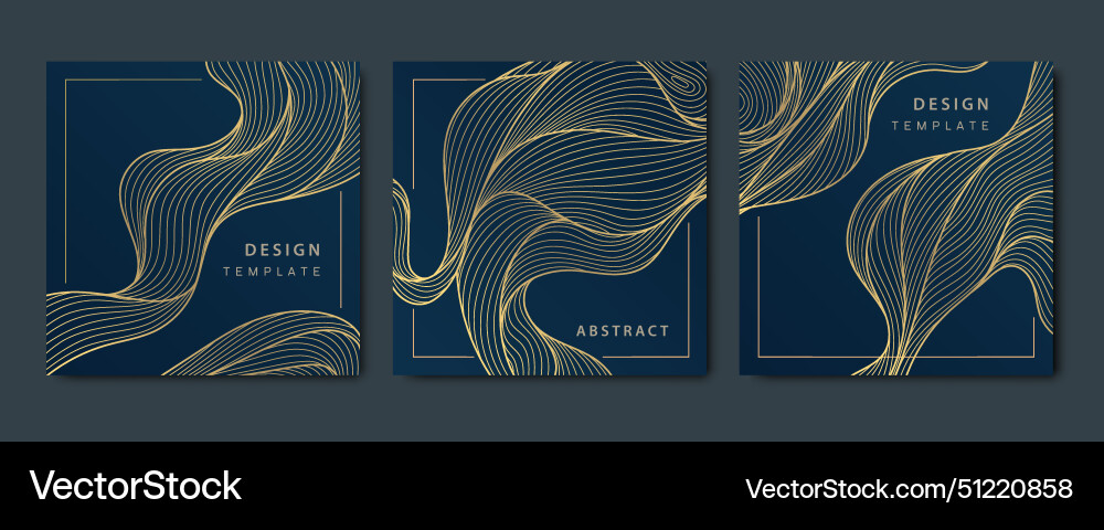 Set japanese style wave patterns sea Royalty Free Vector