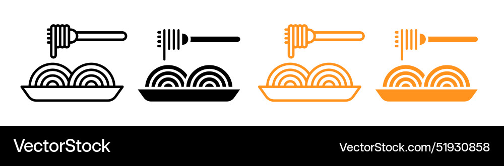 Spaghetti icon Royalty Free Vector Image - VectorStock