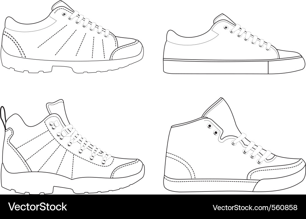 Sports footwear Royalty Free Vector Image - VectorStock