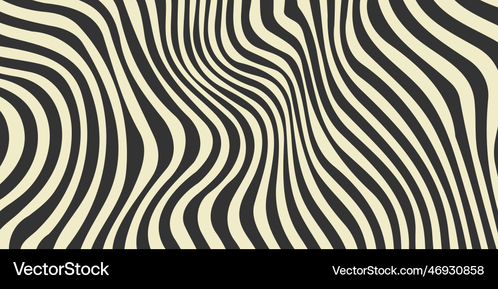 Stylized zebra pattern abstract wavy fluid Vector Image