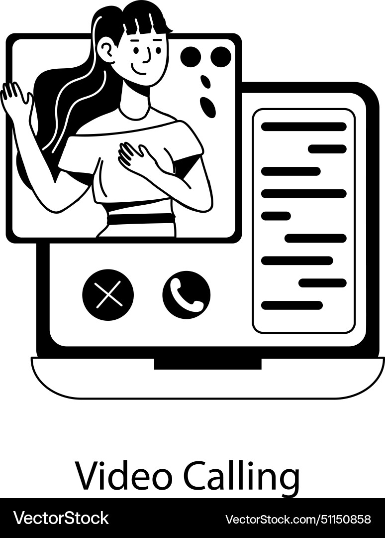 Video calling Royalty Free Vector Image - VectorStock