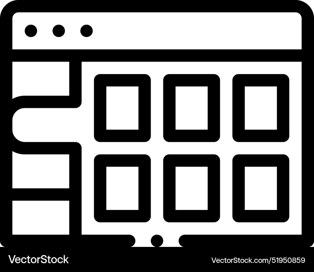 Catalog icon thin linear style design isolated Vector Image