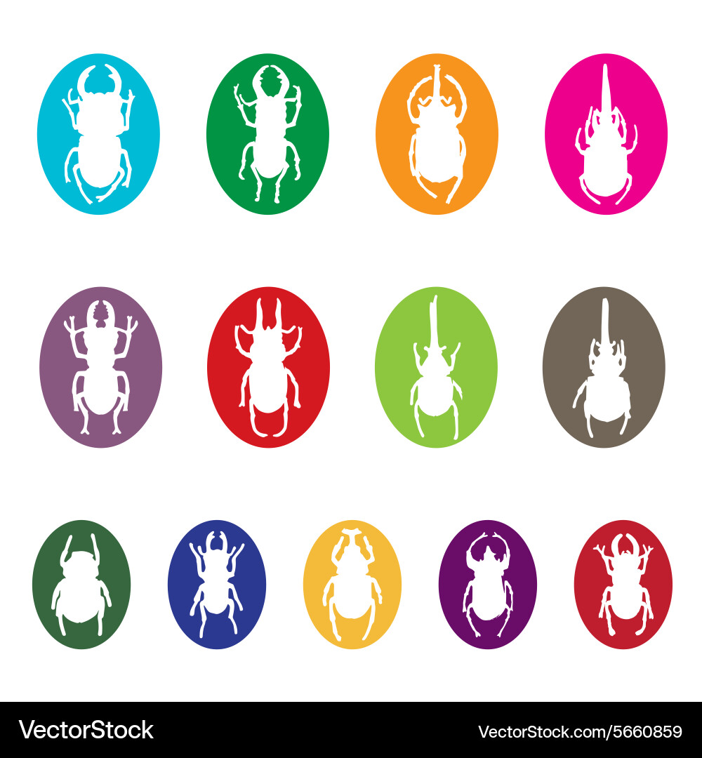 Insect Icon Set Royalty Free Vector Image - VectorStock
