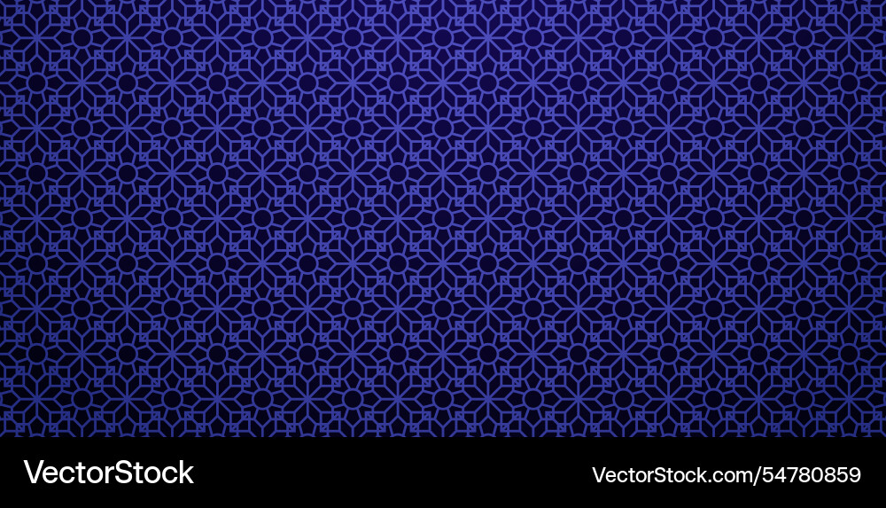 Seamless pattern traditional islamic art dark blue