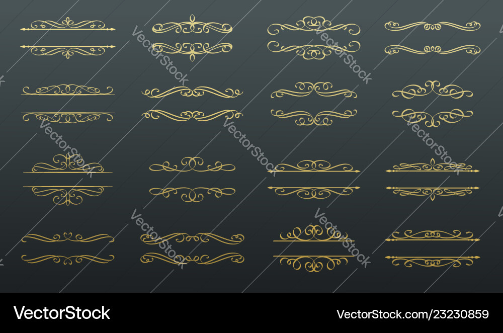 Swirl scroll and divide Royalty Free Vector Image