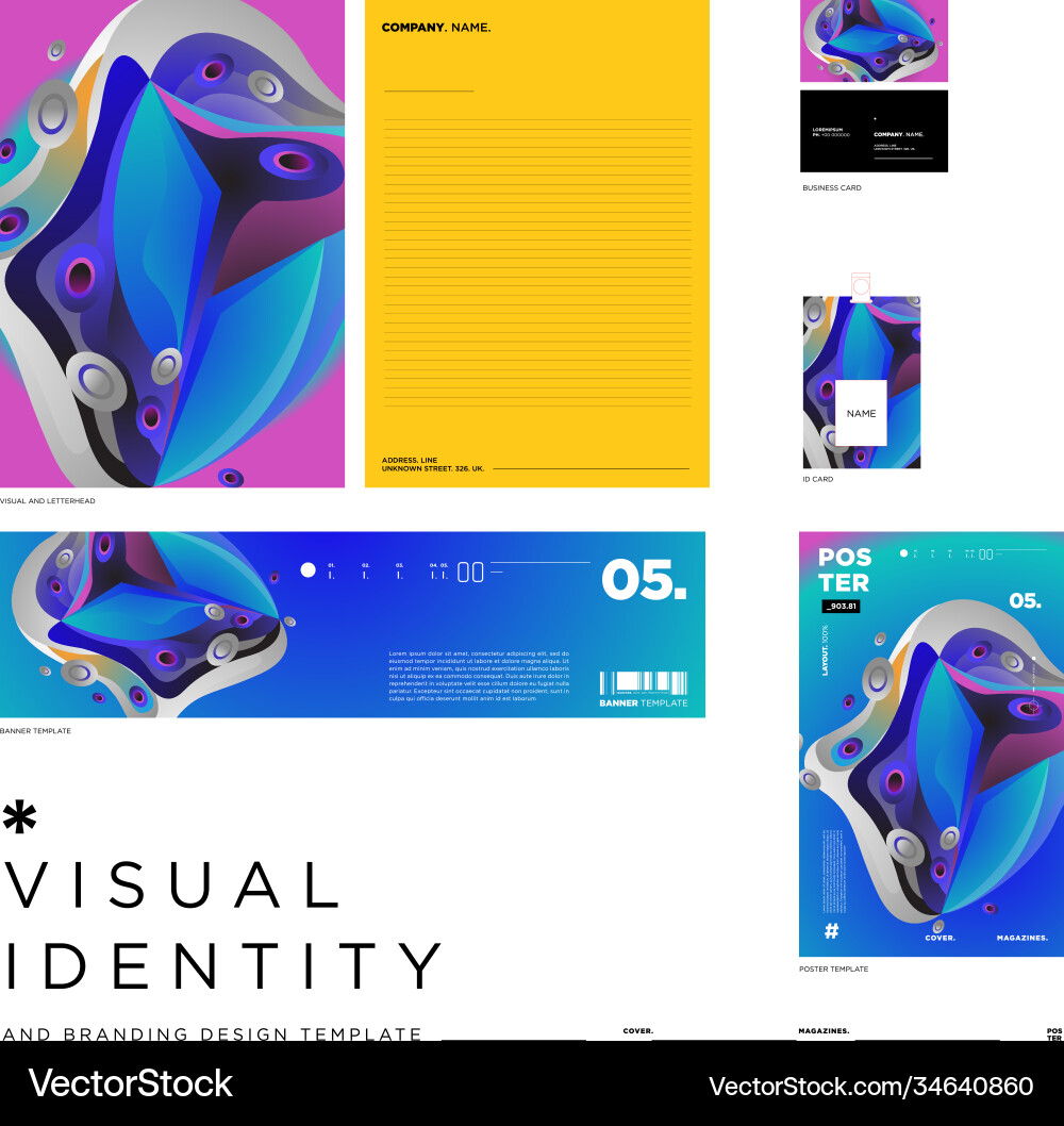 Abstract background visual identity brand template