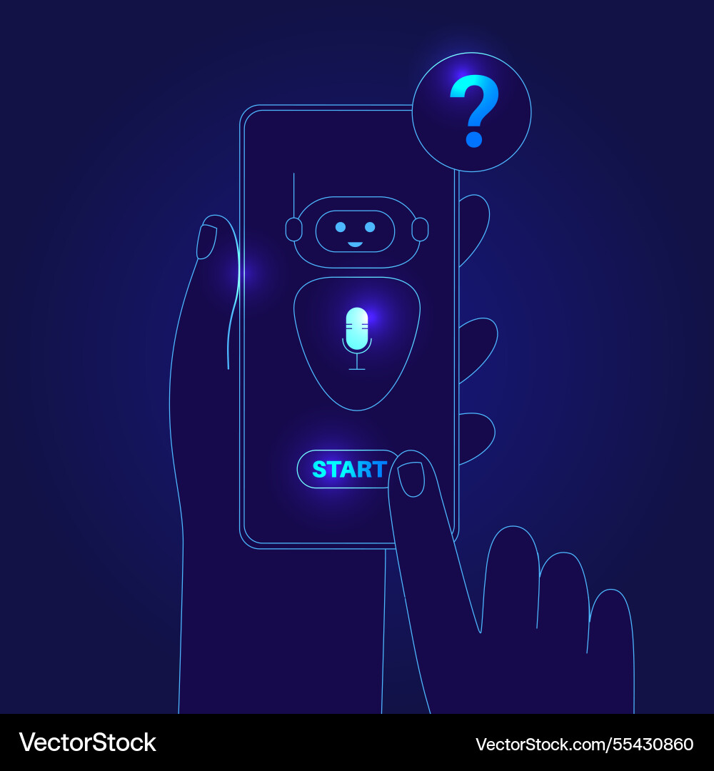 Ai chatbot technology Royalty Free Vector Image