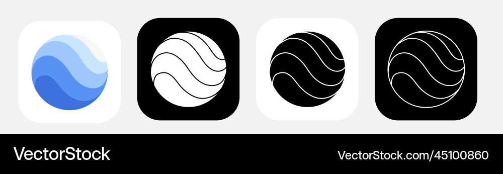 App icon google earth Royalty Free Vector Image