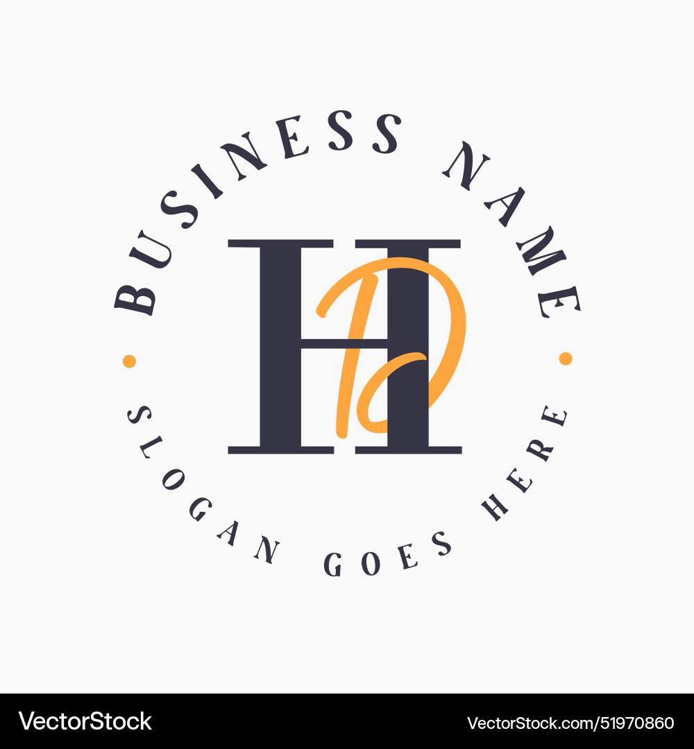 Elegant letter hd initials logo for corporate Vector Image