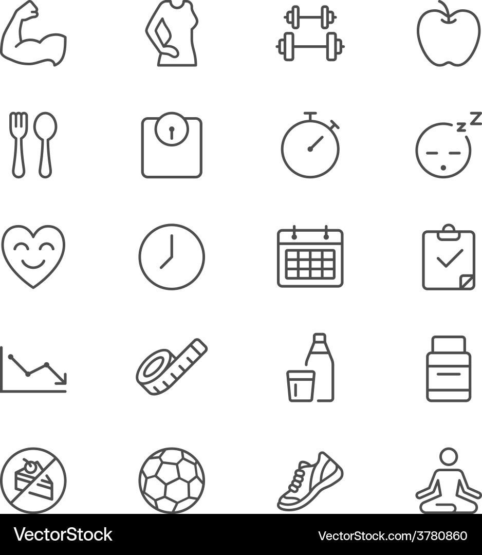 Healthcare thin icons Royalty Free Vector Image