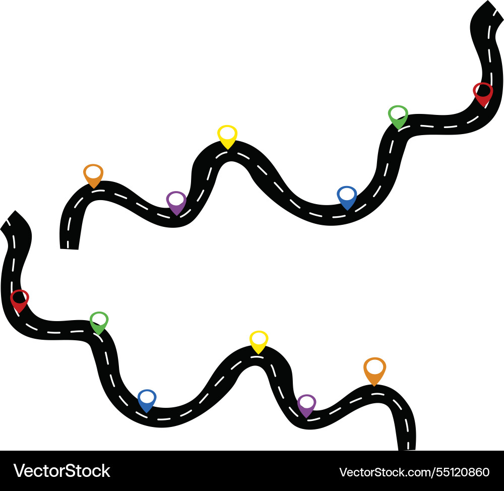 Road map infographic Royalty Free Vector Image