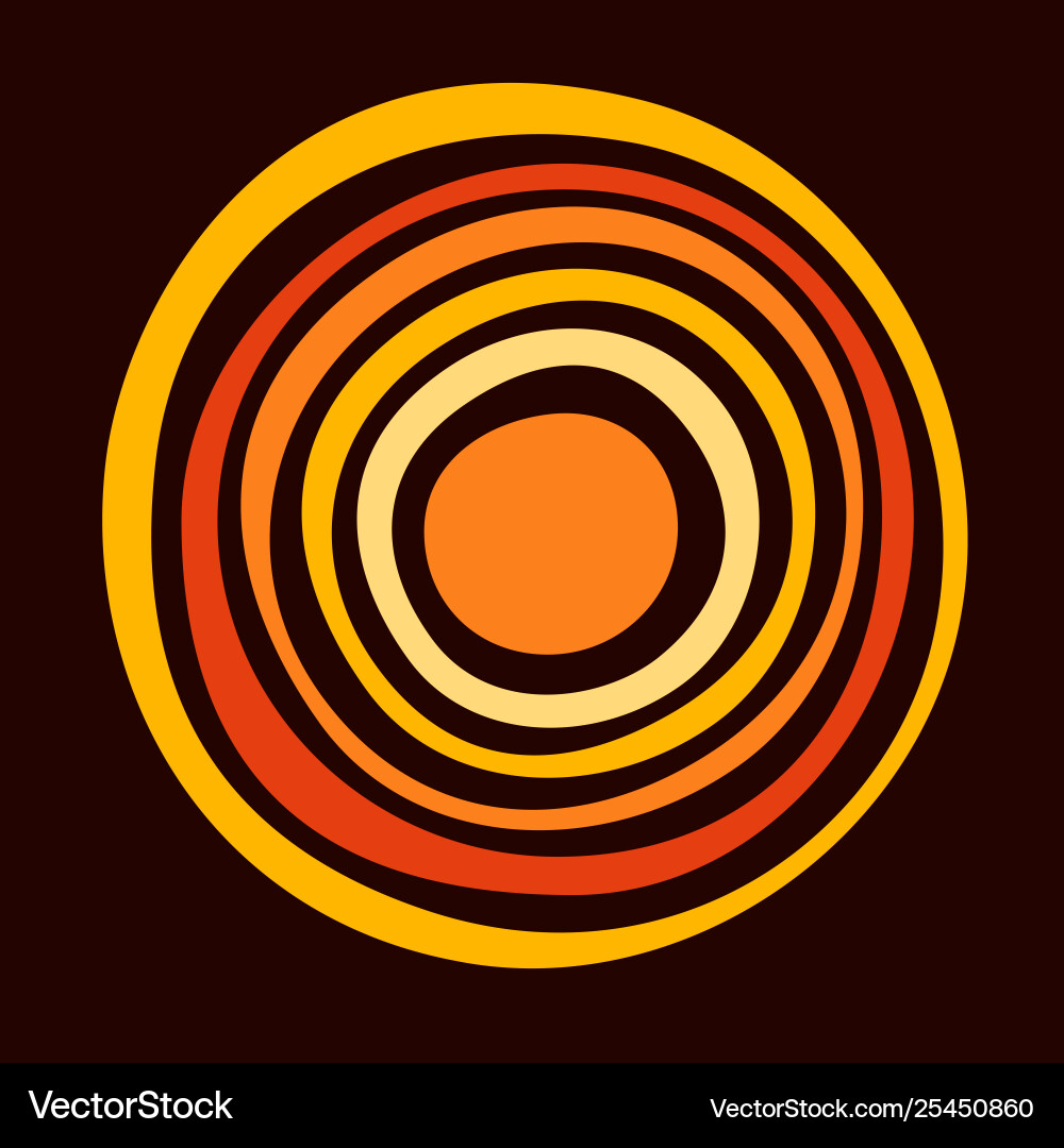 Stylized sun australian art aboriginal painting Vector Image