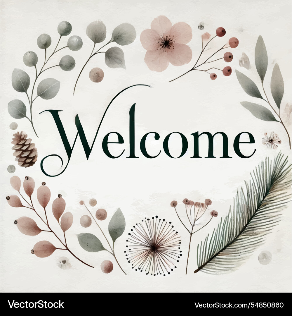 Warm welcome design scandi Royalty Free Vector Image