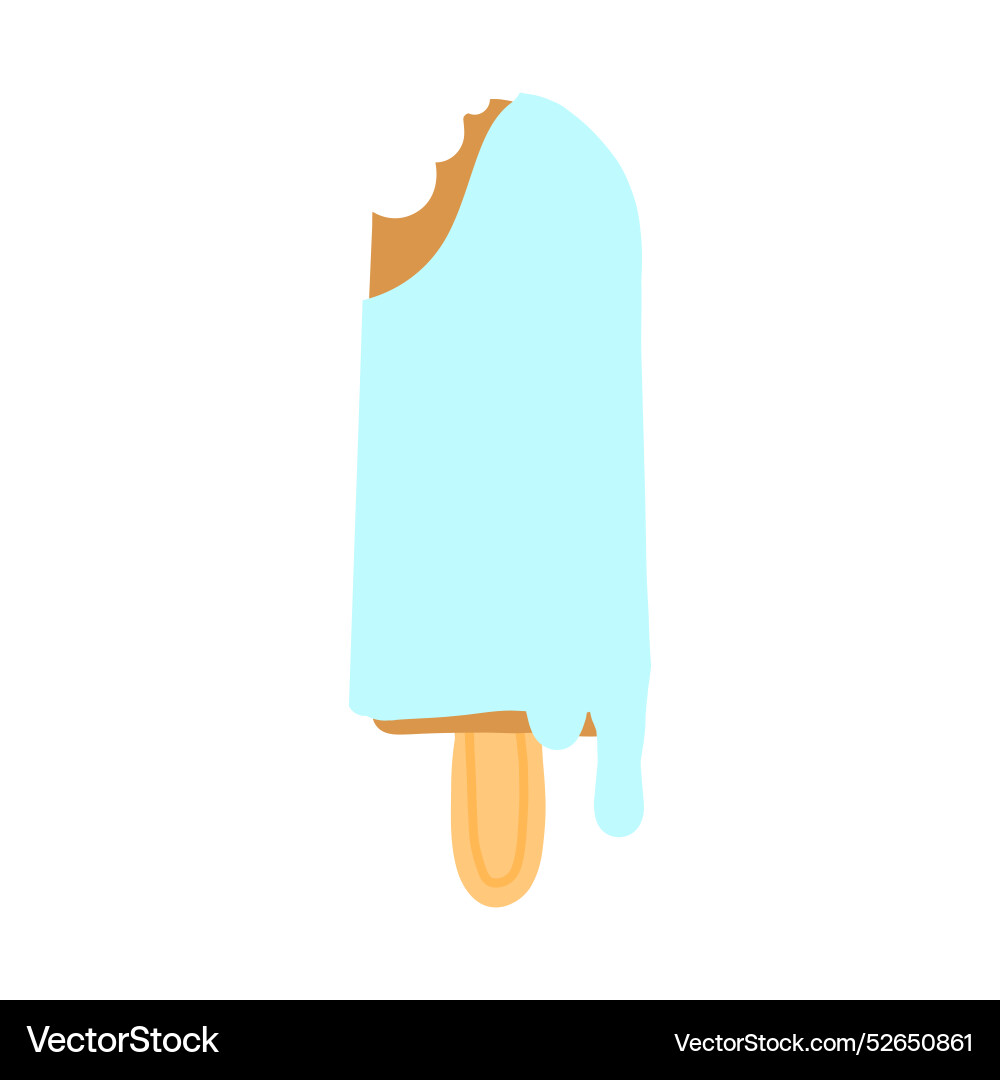 A blue popsicle on stick Royalty Free Vector Image