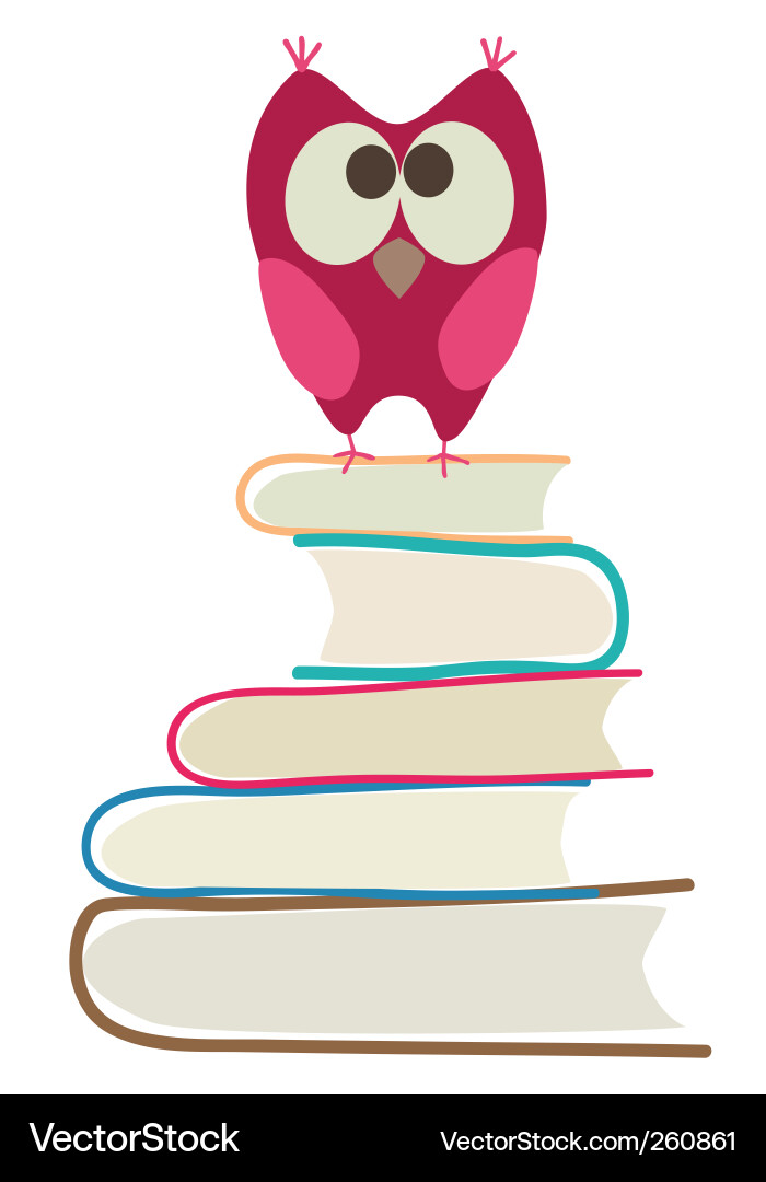 Book and owl Royalty Free Vector Image - VectorStock