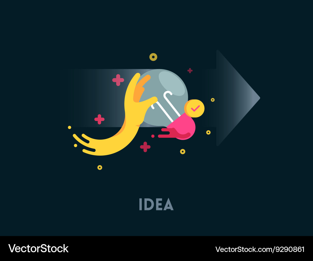 Idea concept icon Royalty Free Vector Image - VectorStock