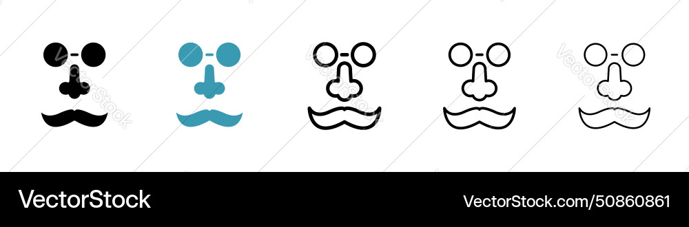 Joke day icon set april fool jester symbol Vector Image