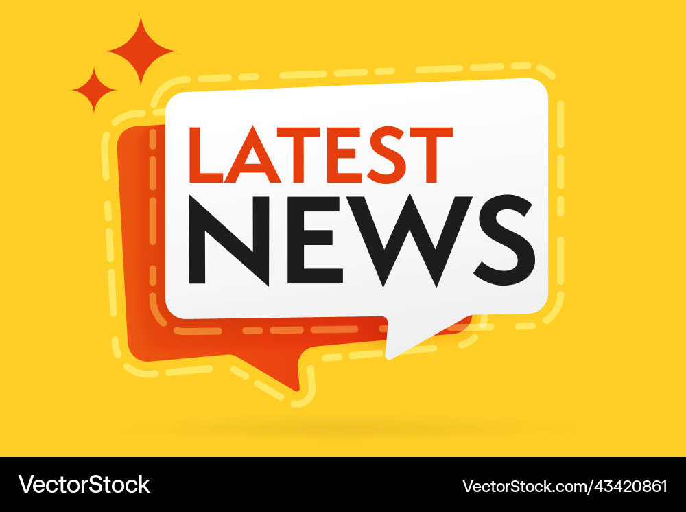Latest News Speech Bubble Banner Royalty Free Vector Image