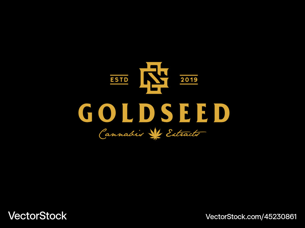 Letter gs sg marijuana cannabis weed leaf cbd logo