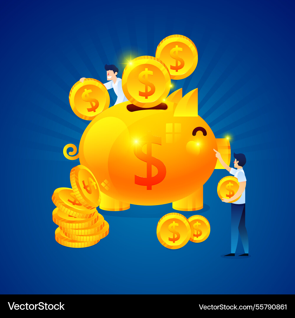 Money saving concept Royalty Free Vector Image