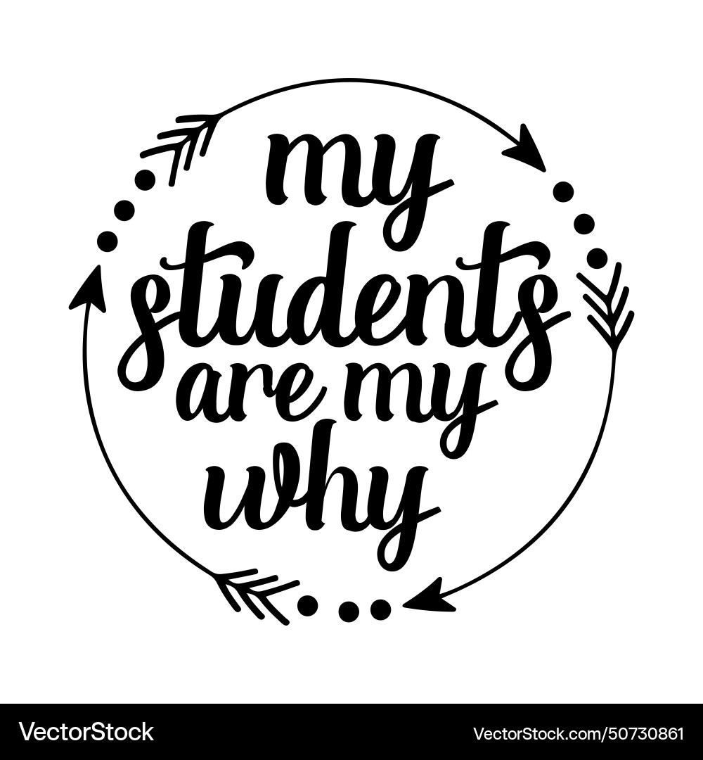 My students are why cute inspirational teacher Vector Image