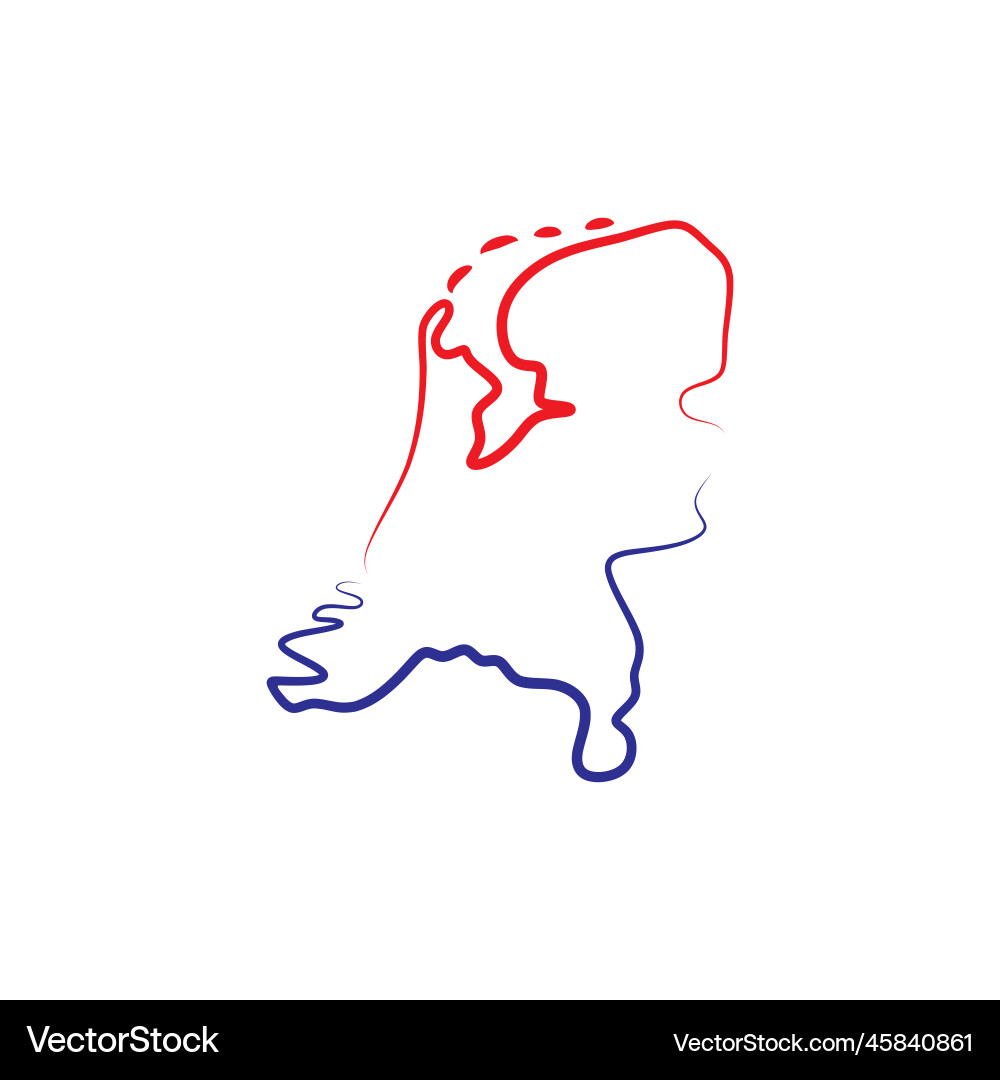 Netherlands map logo icon Royalty Free Vector Image
