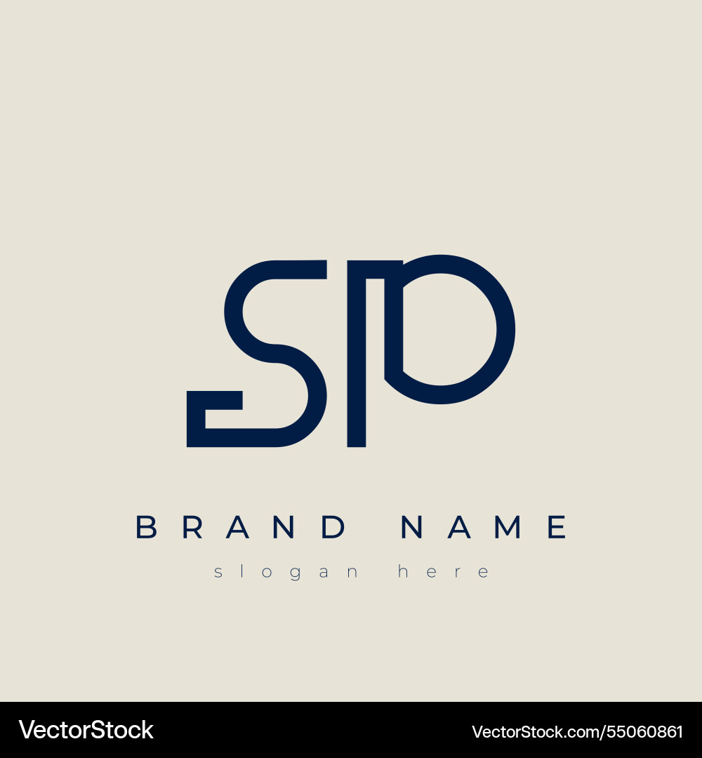 Sp alphabet letter icon logo Royalty Free Vector Image