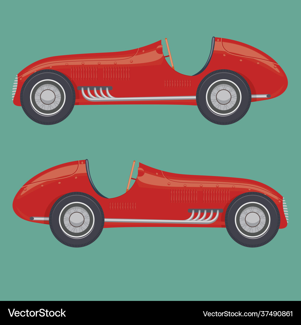 Vintage sport racing car retro Royalty Free Vector Image