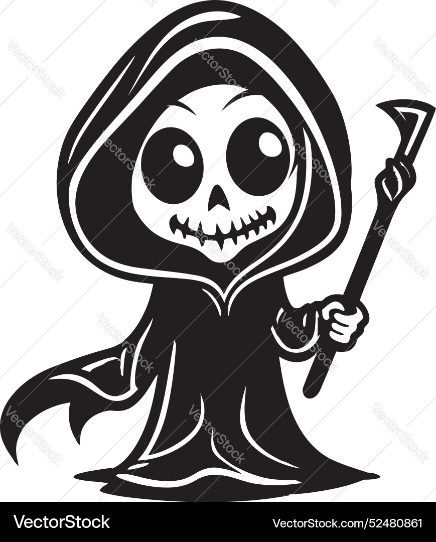 Whimsical wraith lovely grim icon petite Vector Image