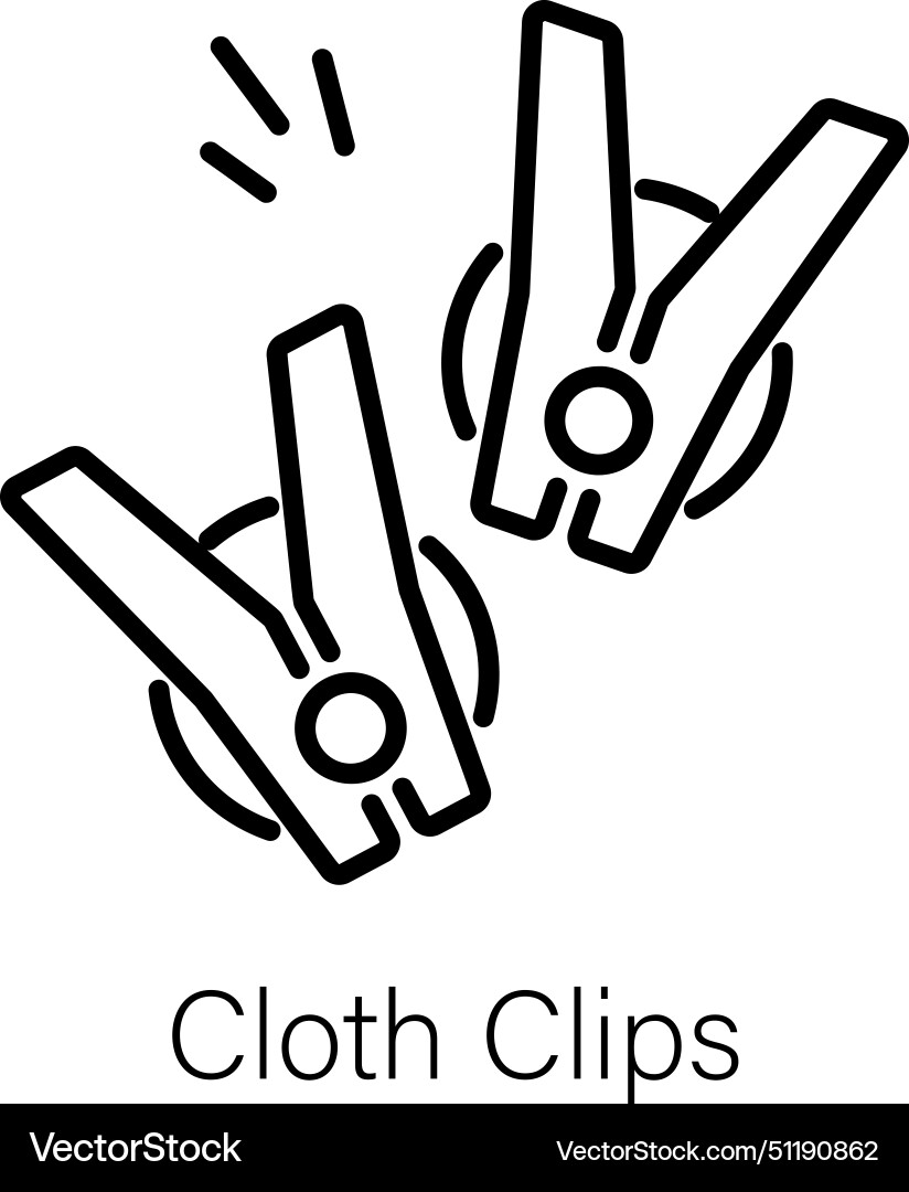 Cloth clips Royalty Free Vector Image - VectorStock