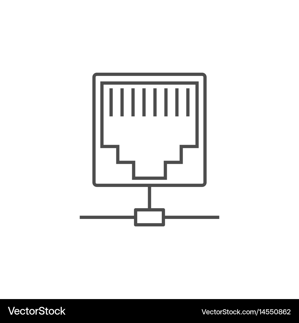 Ethernet line icon Royalty Free Vector Image - VectorStock