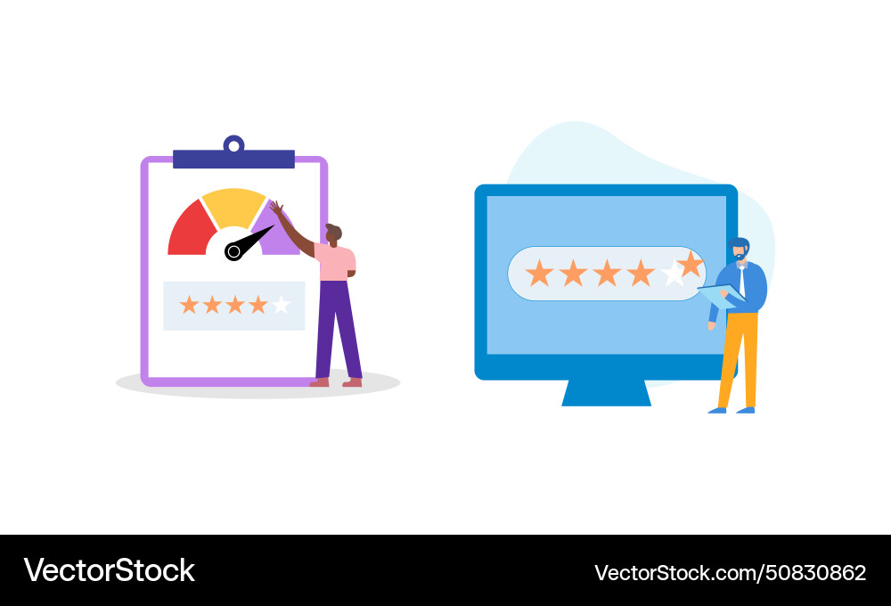 Feedback and review concept Royalty Free Vector Image