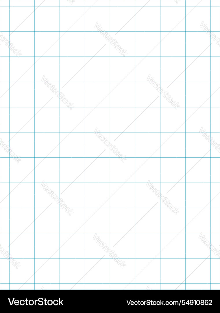 Graph paper 1 inch squares printable template a4 Vector Image