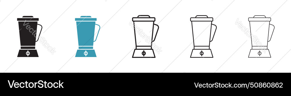 Juicer icon set blender smoothie blend symbol Vector Image