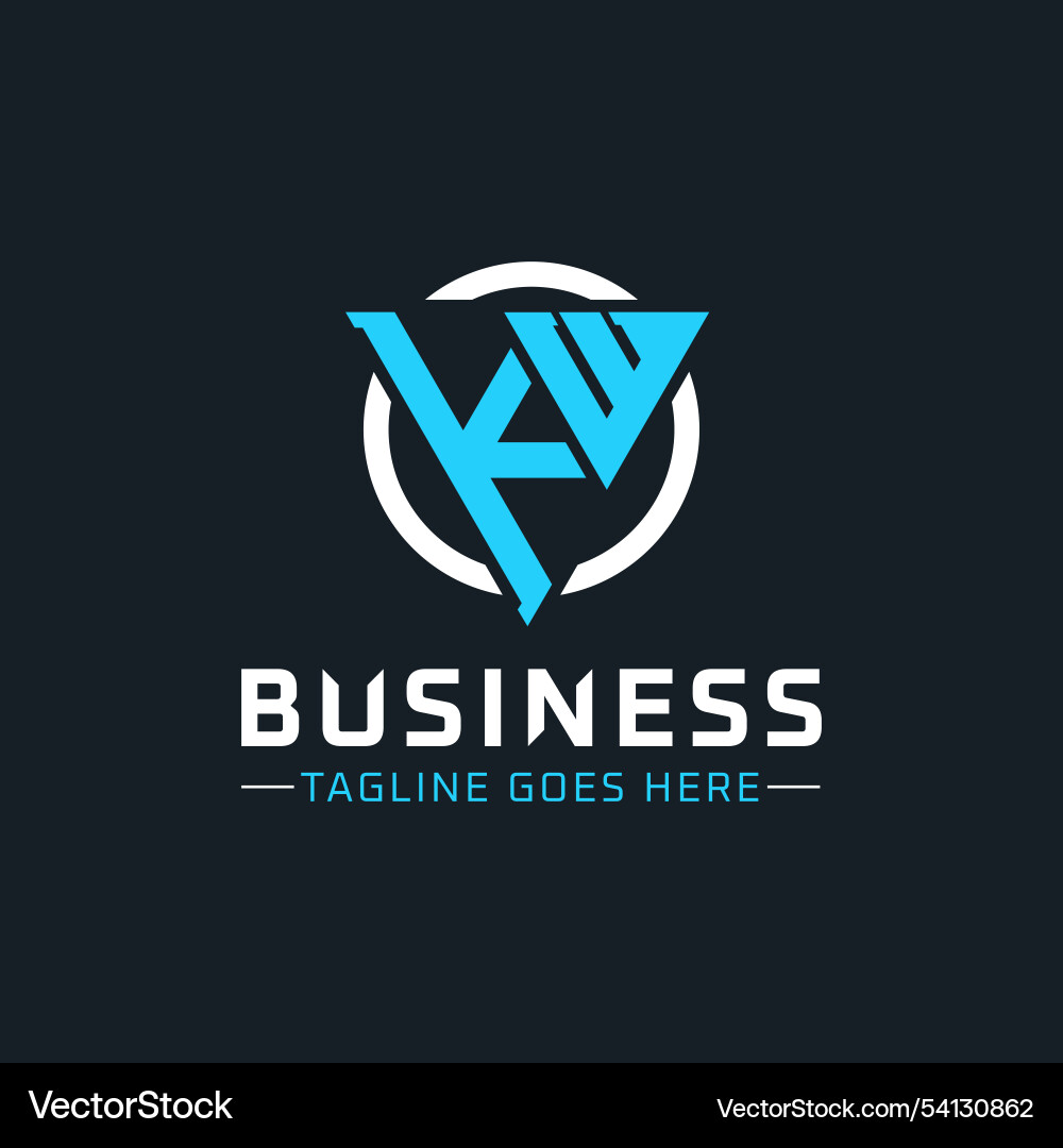 Kw monogram modern initials letter logo design Vector Image