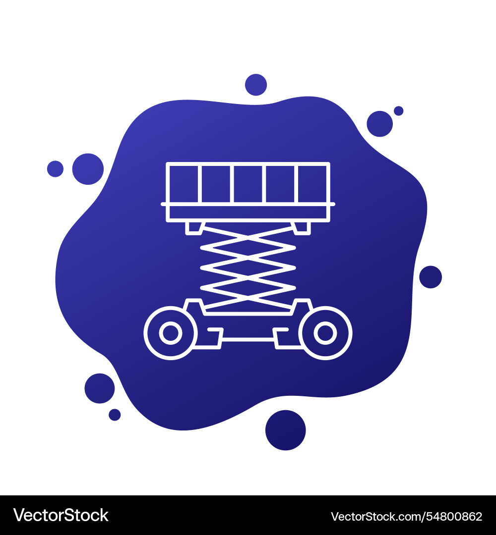 Lifting platform icon line Royalty Free Vector Image