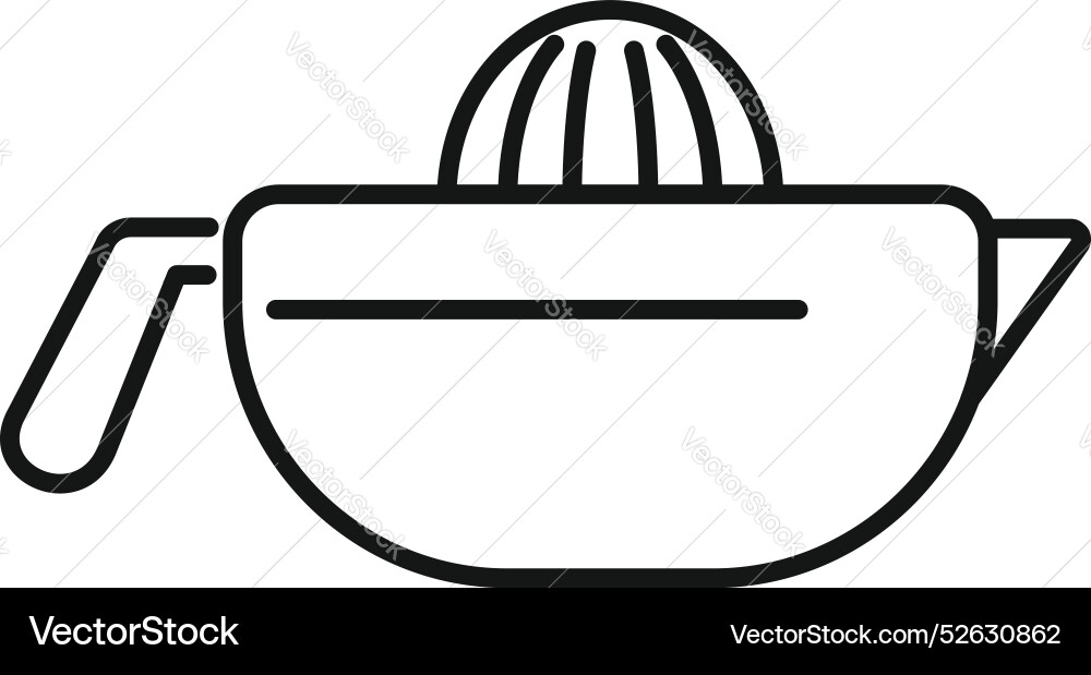 Manual citrus juicer squeezing fresh juice line Vector Image